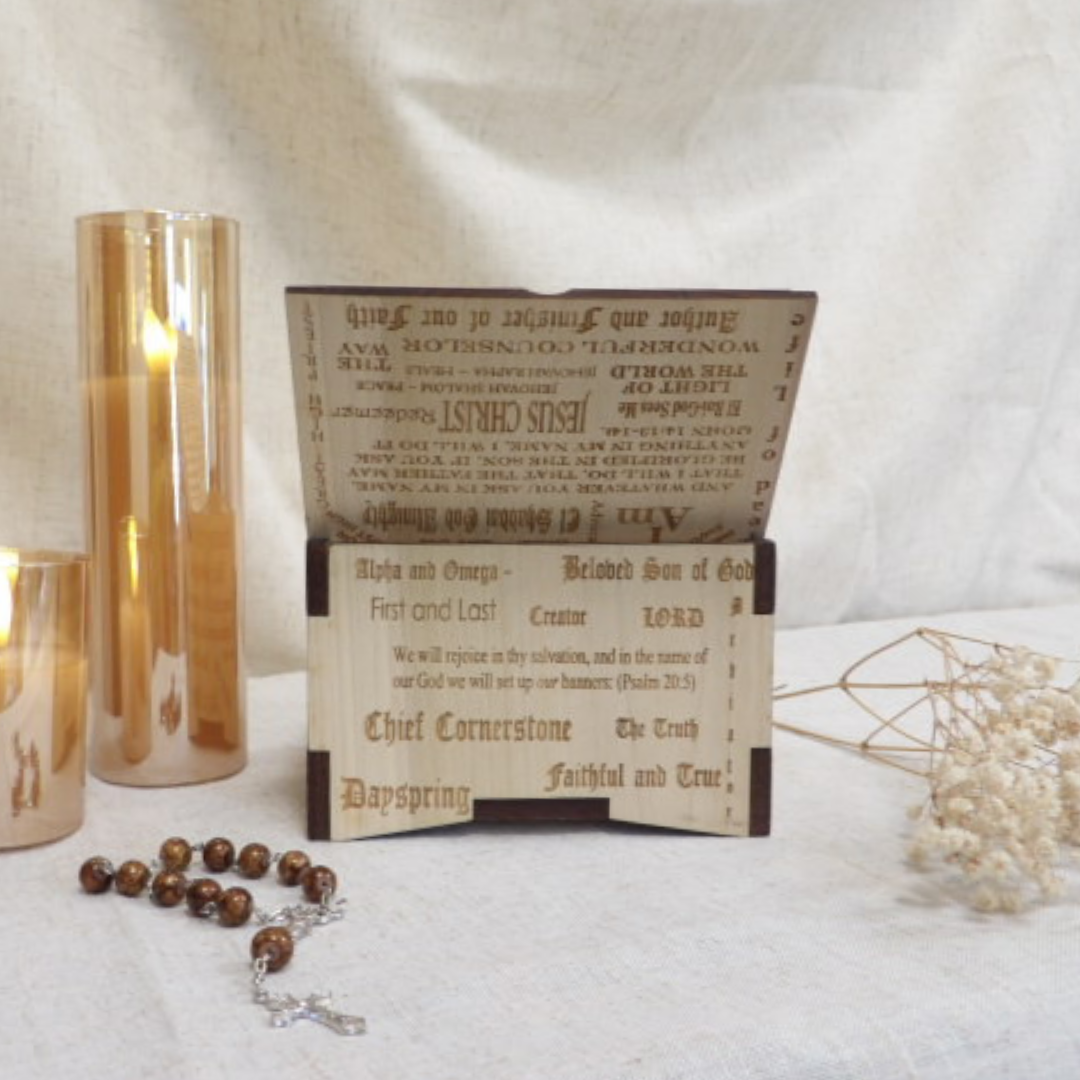 Personal Size, Prayer Box Engraved with God's Promises - Powerful ...